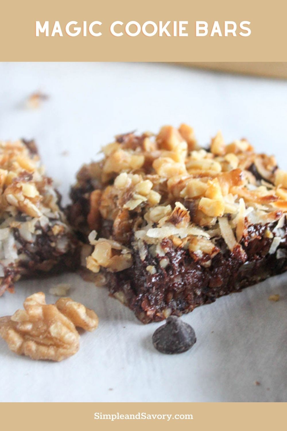 Healthier Magic Cookies - Easy and Gluten Free & Vegan