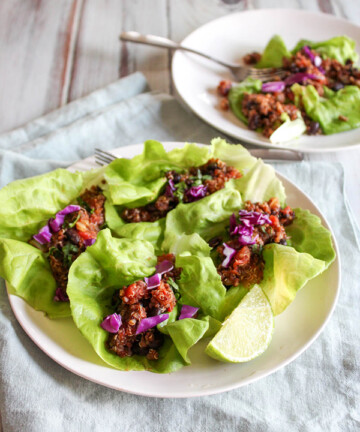 Vegetarian Taco Lettuce Wraps - A Healthy Dinner in 30 Minutes