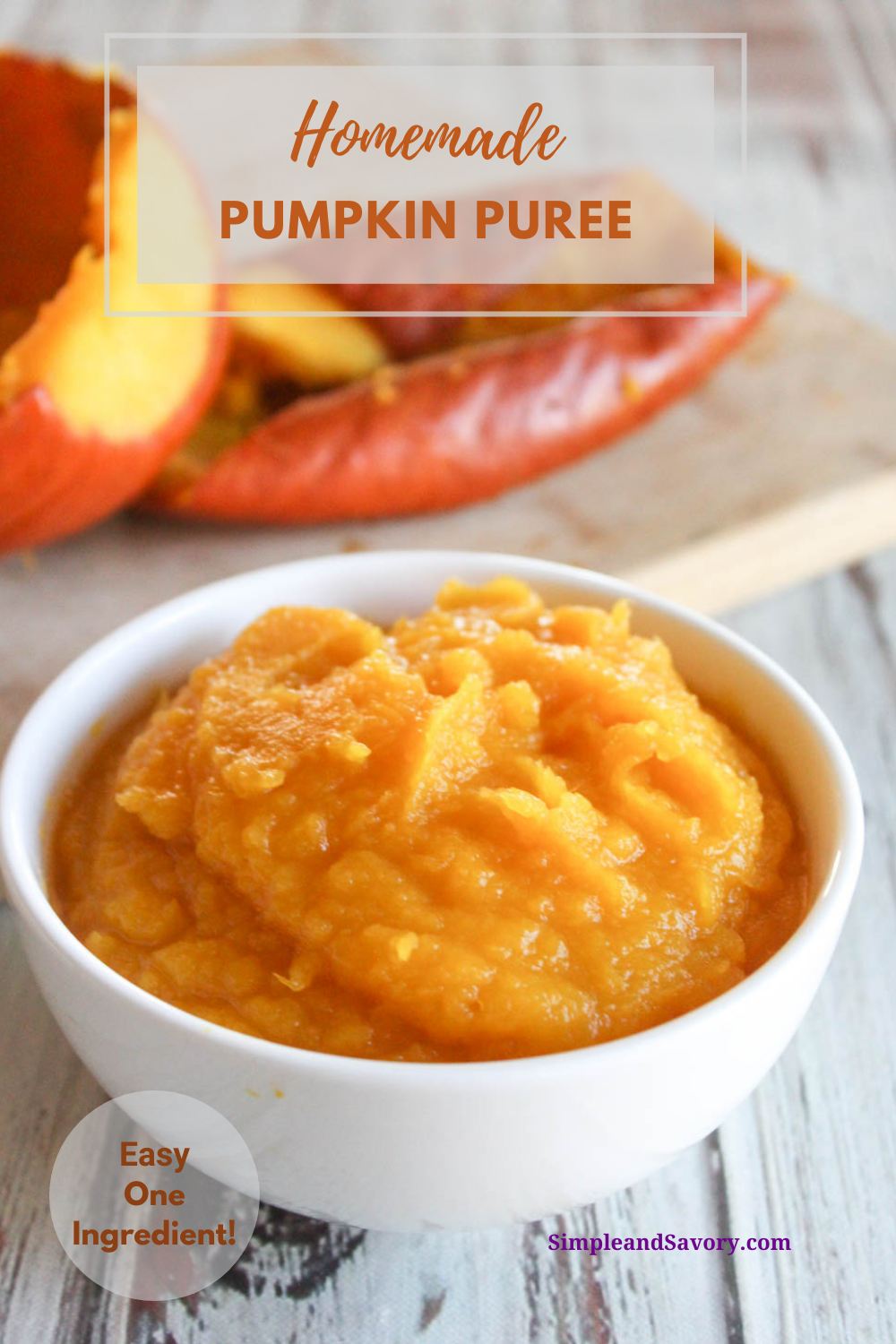 Easy Homemade Pumpkin Puree Recipe - 1 Ingredient!
