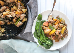 Skillet Chicken and Sausage With Peppers and Potatoes