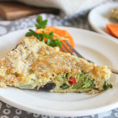 Crustless Vegetable Breakfast Pie - An Easy Breakfast Recipe