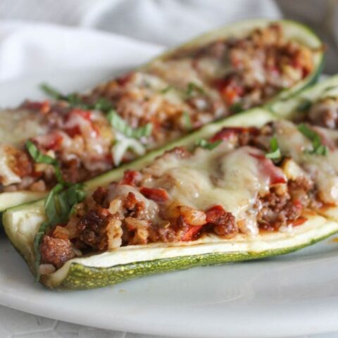 Stuffed Zucchini with Ground Beef and Rice Recipe - Simple And Savory