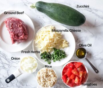 Stuffed Zucchini with Ground Beef and Rice - Easy Weeknight Dinner