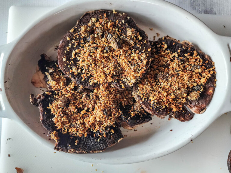 Stuffed Portobello Mushroom Parmesan Recipe - Simple And Savory