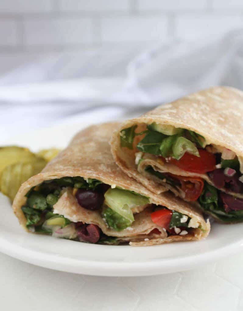 Easy Healthy Mediterranean Hummus Wrap Recipe - Simple And Savory
