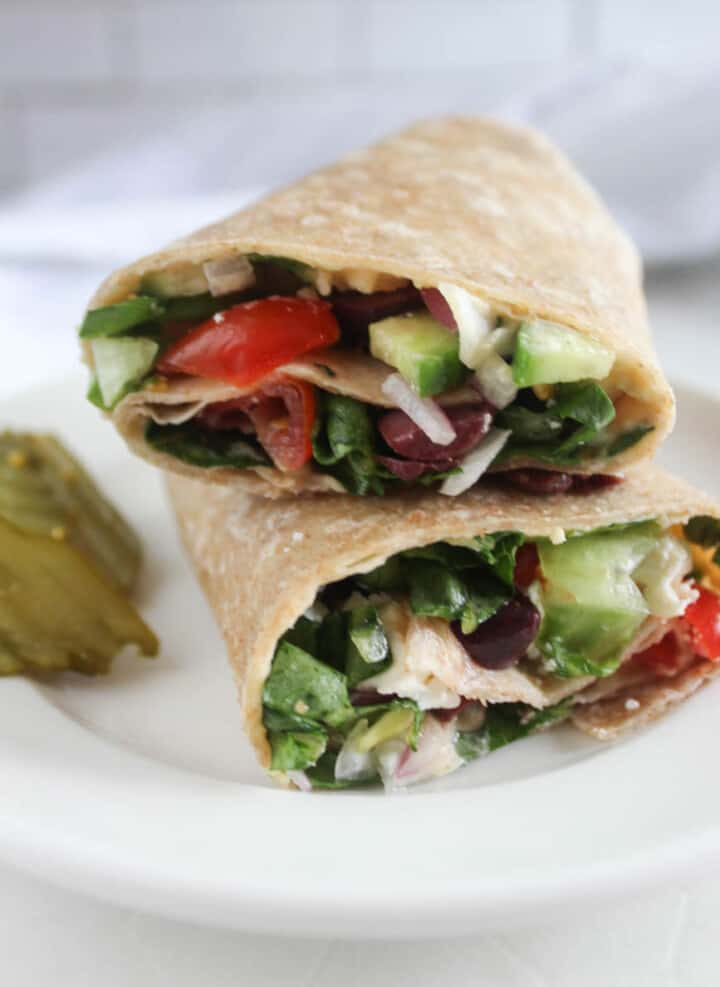 Easy Healthy Mediterranean Hummus Wrap Recipe - Simple And Savory
