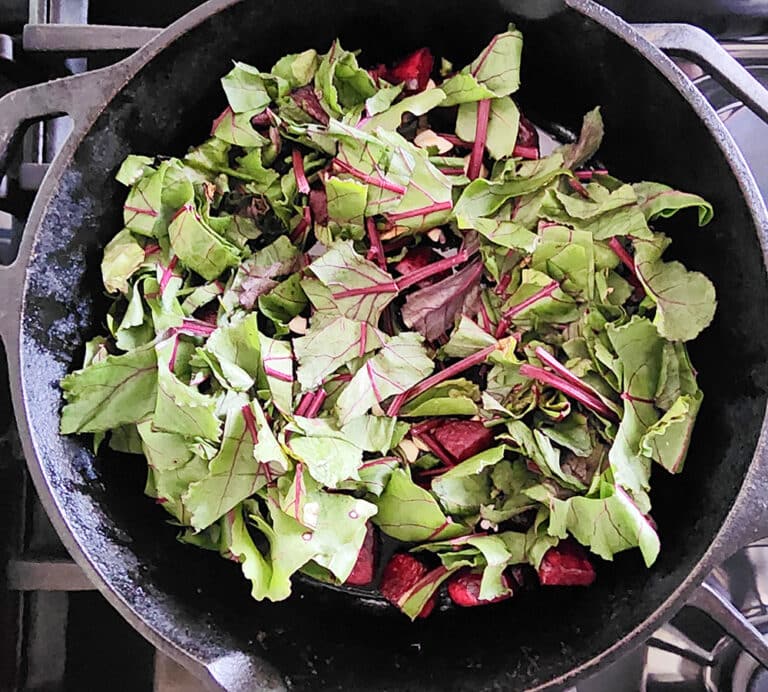 How to Sauté Beets with Beet Greens - Easy Side Dish - Simple And Savory
